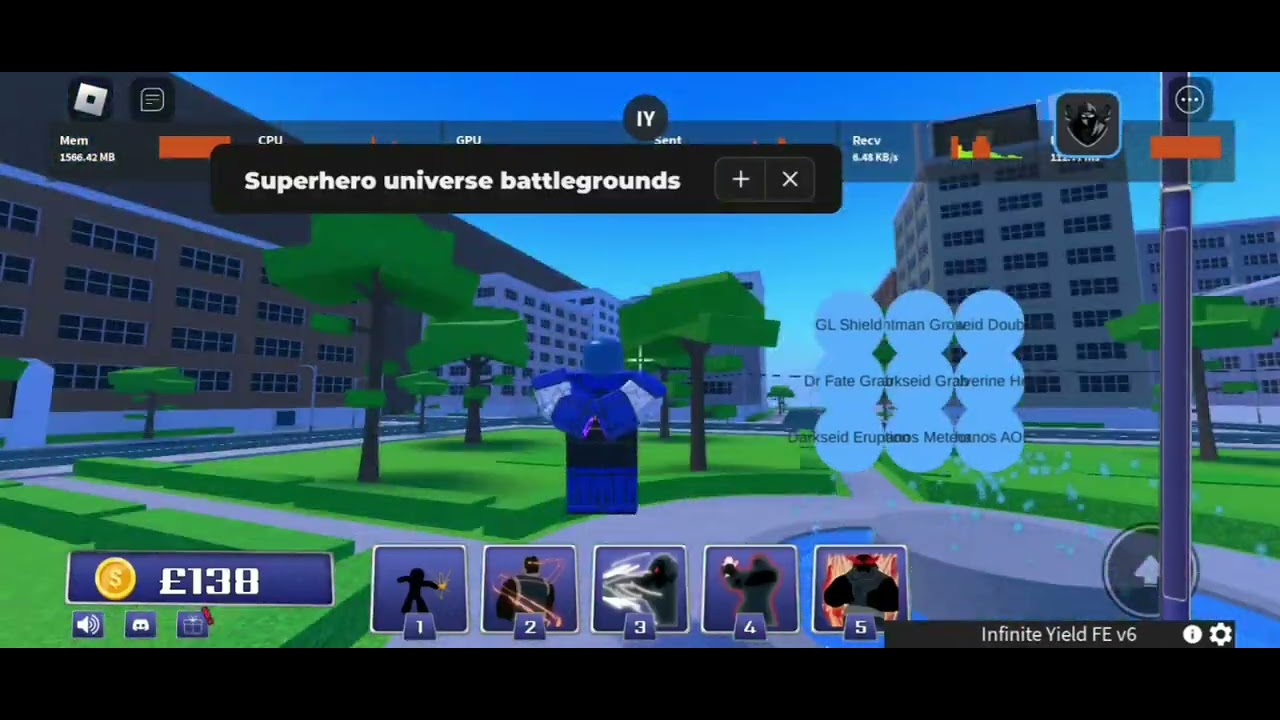 Roblox SuperHero Universe Battlegrounds God Powers No cooldown script ...