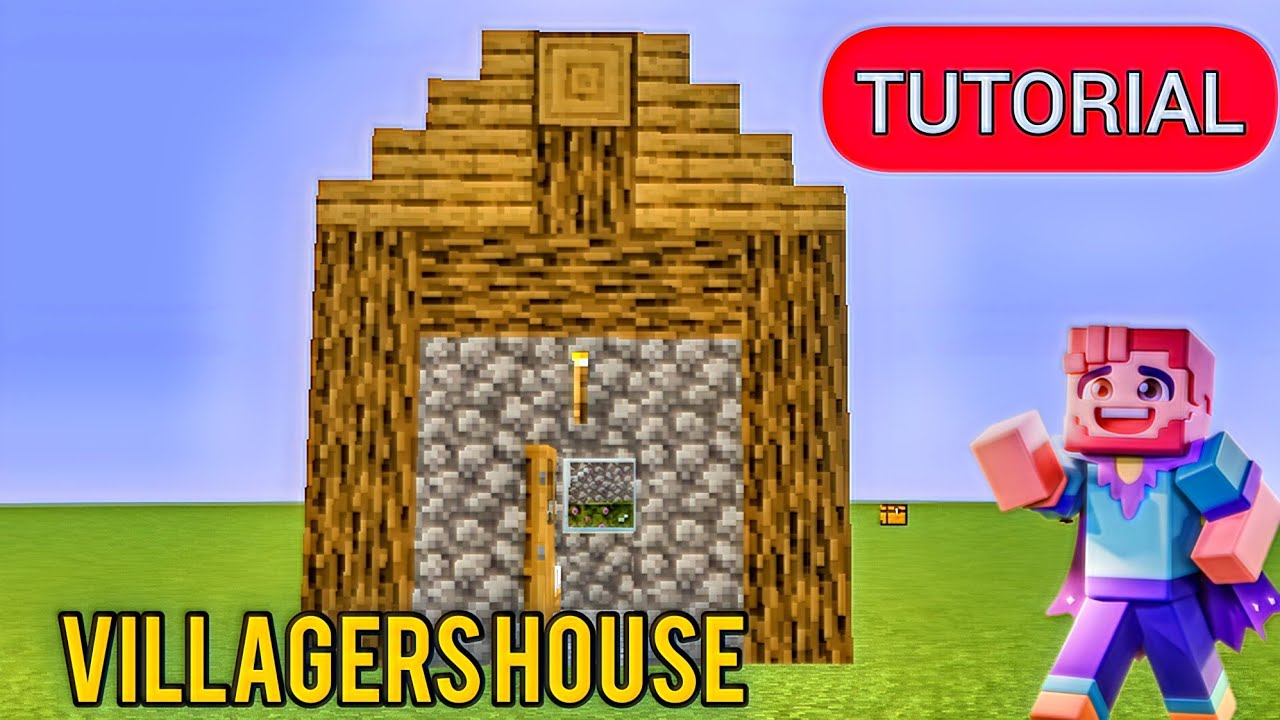 Simple Villagers House . In 5 Minute . Tutorial . Minecraft . - YouTube
