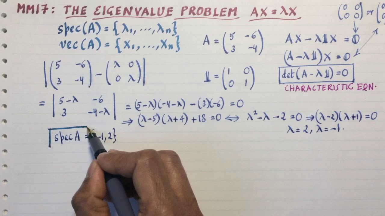 MM17: Eigenvalue problems - YouTube