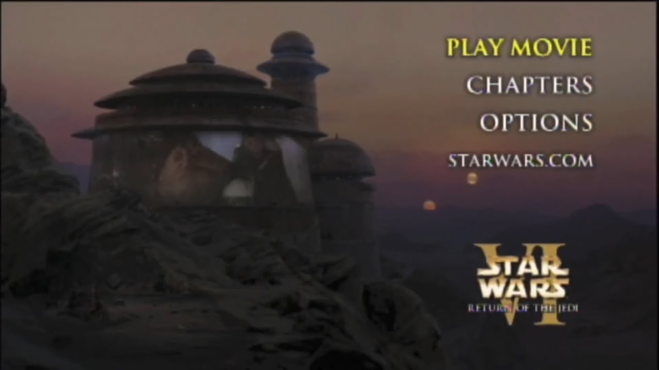 Star Wars VI Return Of The Jedi (1983) DVD Main Menu I - YouTube