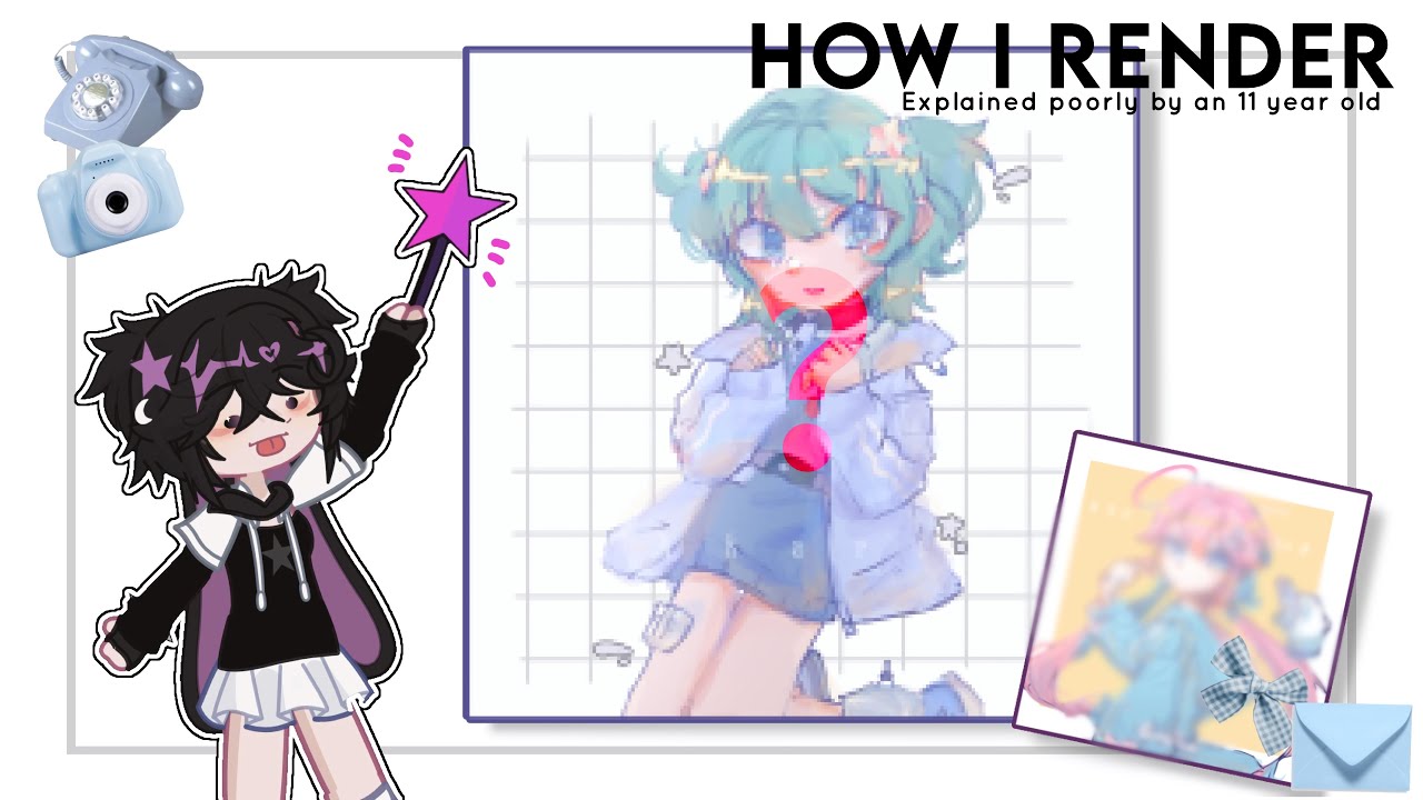 [🌸] Rendering Tutorial — 16k special🐟🫧 - Step by step(lineart,colouring ...