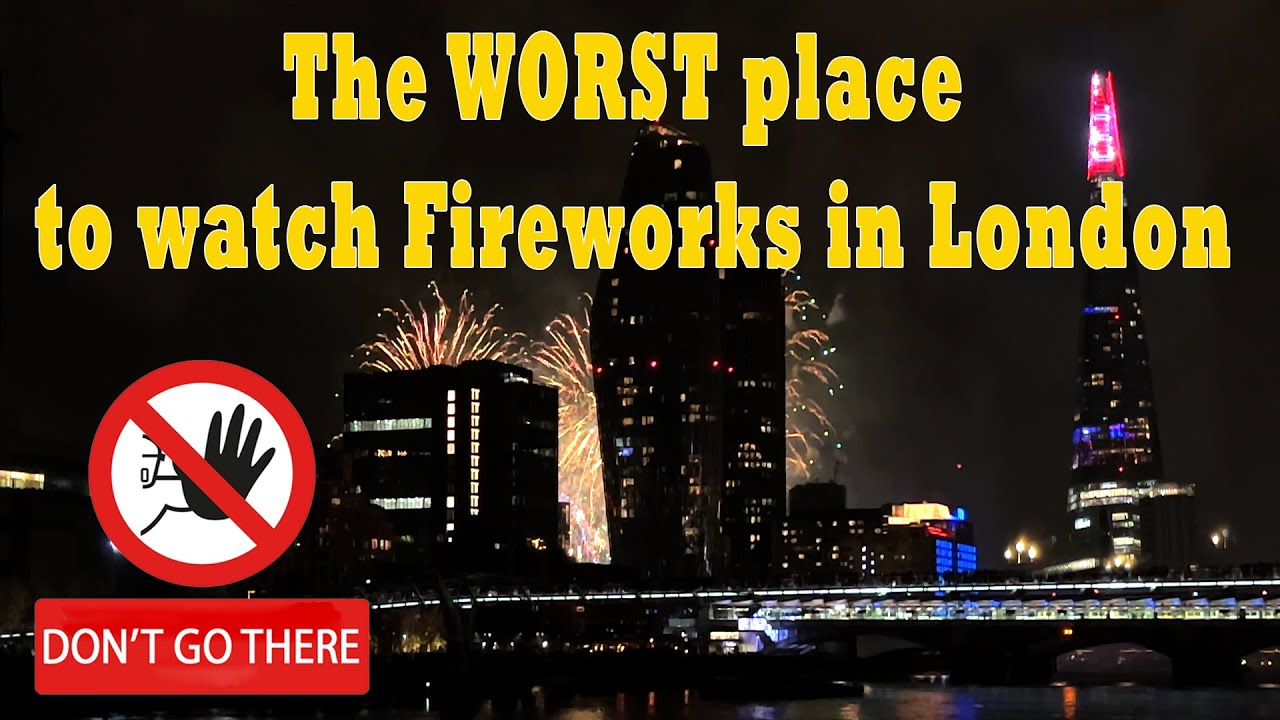 The WORST place to watch Fireworks in London 🎆London New Year's 2023 ...