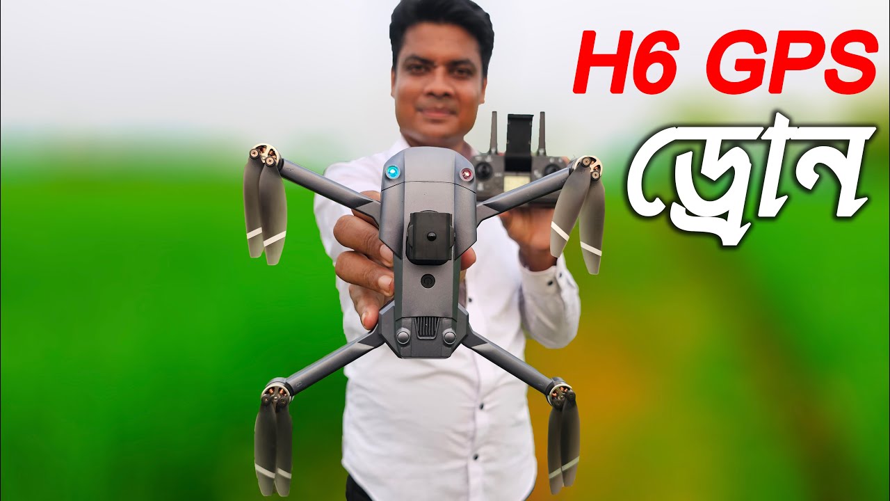 H6 GPS Drone Camera,4k Profesional HD Dual Camera 360° Obstacle Avoidance 5G WIFI Brushless ...