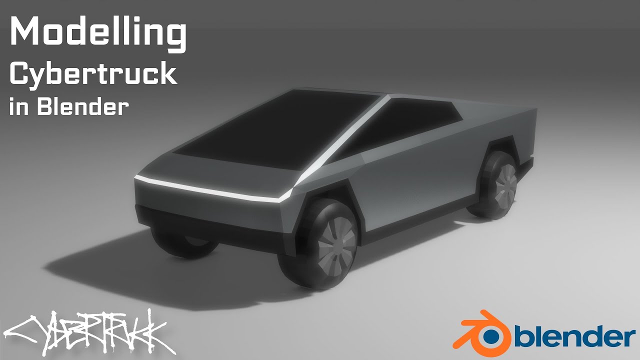 Modelling Cybertruck in Blender (Low Poly) - YouTube