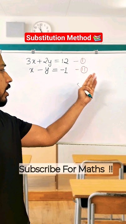 Substitution Method: Easy Steps to Solve Linear Equations 📚 #shorts #mathshorts #class10 - YouTube