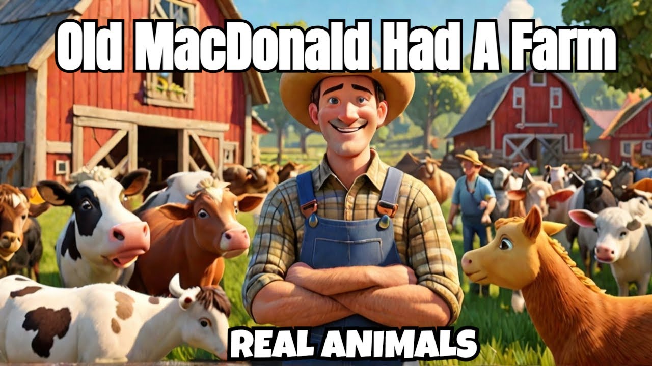 Old MacDonald Had A Farm 🐄🐑 | Real Animals Come to Life! 🎶 - YouTube