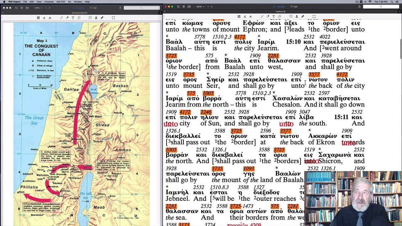 Joshua 15 - The Apostolic Bible Polyglot - YouTube