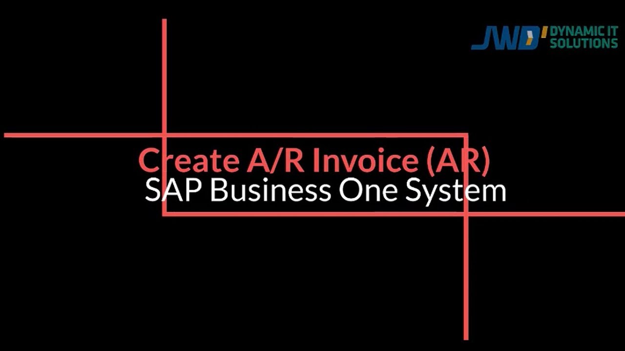 SAP Business One Tutorials : AR Invoice - YouTube