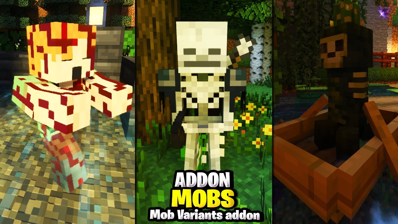 ADDON de MAS MOBS para MINECRAFT PE 1.19 * Mob Variants addon * MODS ...