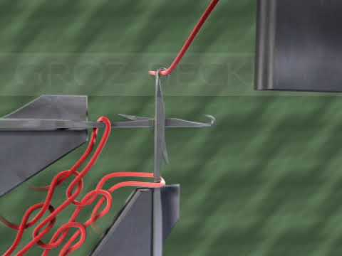 Operation of LATCH needle in knitting process: DOUBLE FABRIC WITH SWING ...