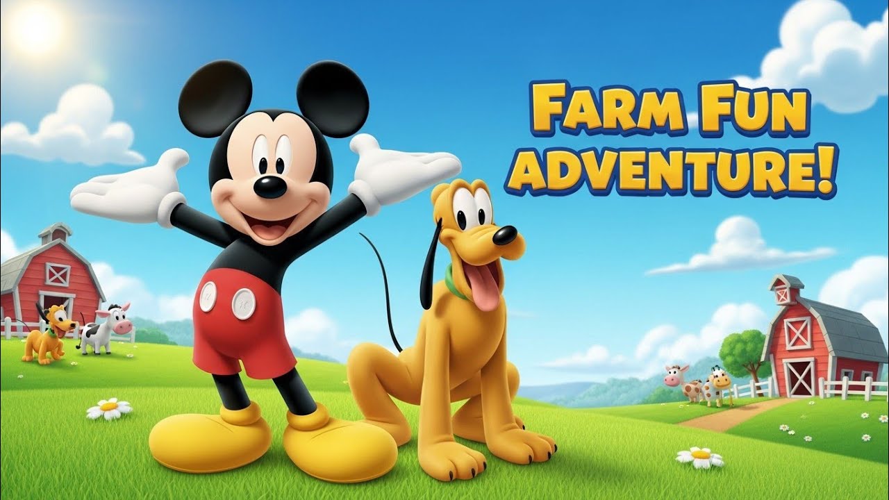 Mickey Mouse & Pluto’s Farm Adventure – Fun Cartoon for Kids! - YouTube