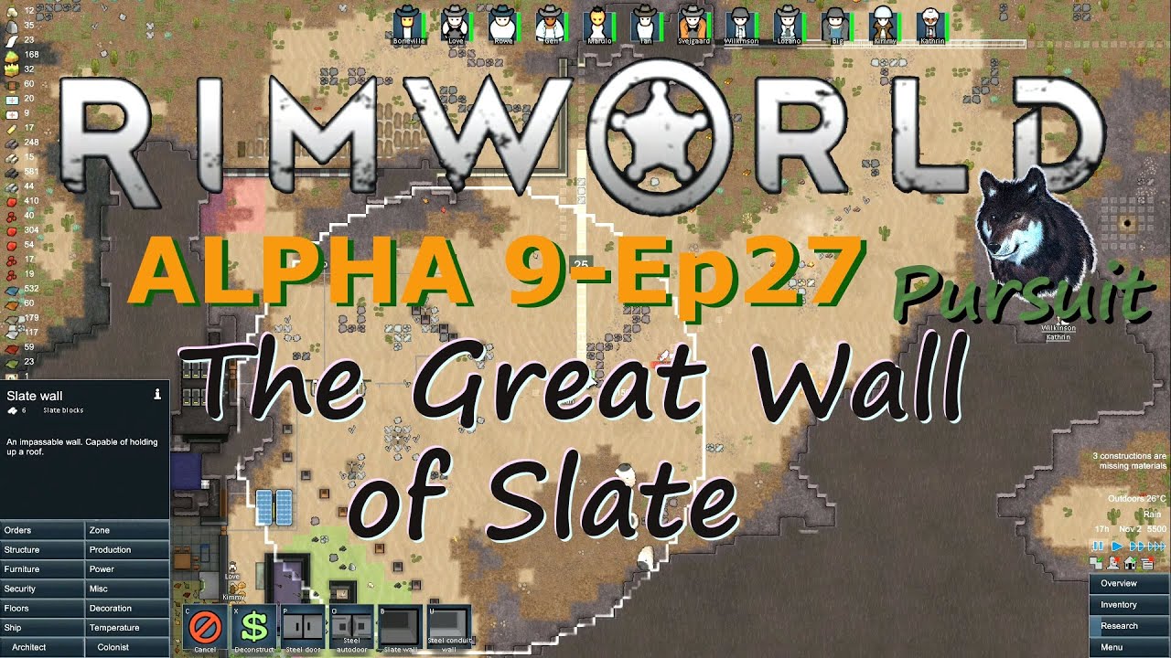 The Great Wall of Slate-RimWorld Alpha 9-Tales 'o' Drinking-Shrubland ...