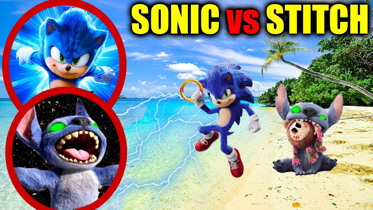 SONIC vs STITCH ON AN ISLAND! (Battle of the Blues) - YouTube