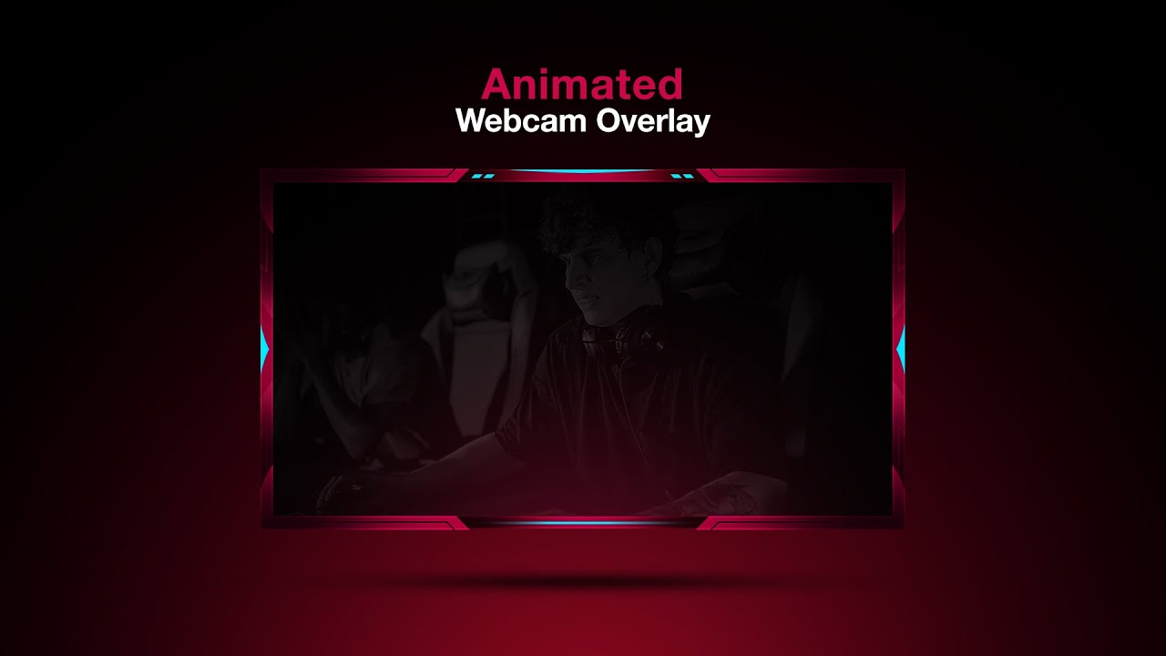 Clean Animated Red Webcam Overlay Template for Streamers - YouTube