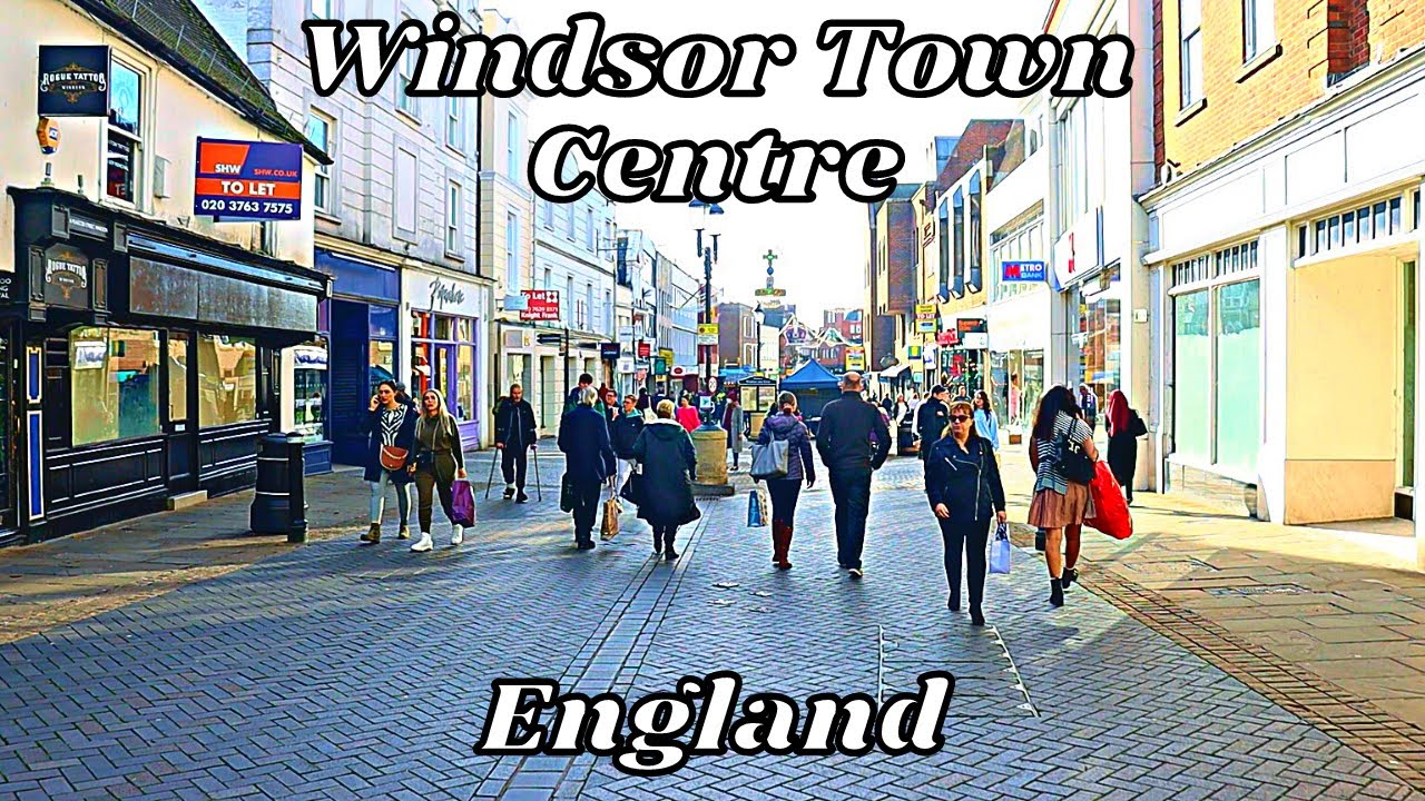 Windsor Town Center - on a typical Saturday in England - YouTube