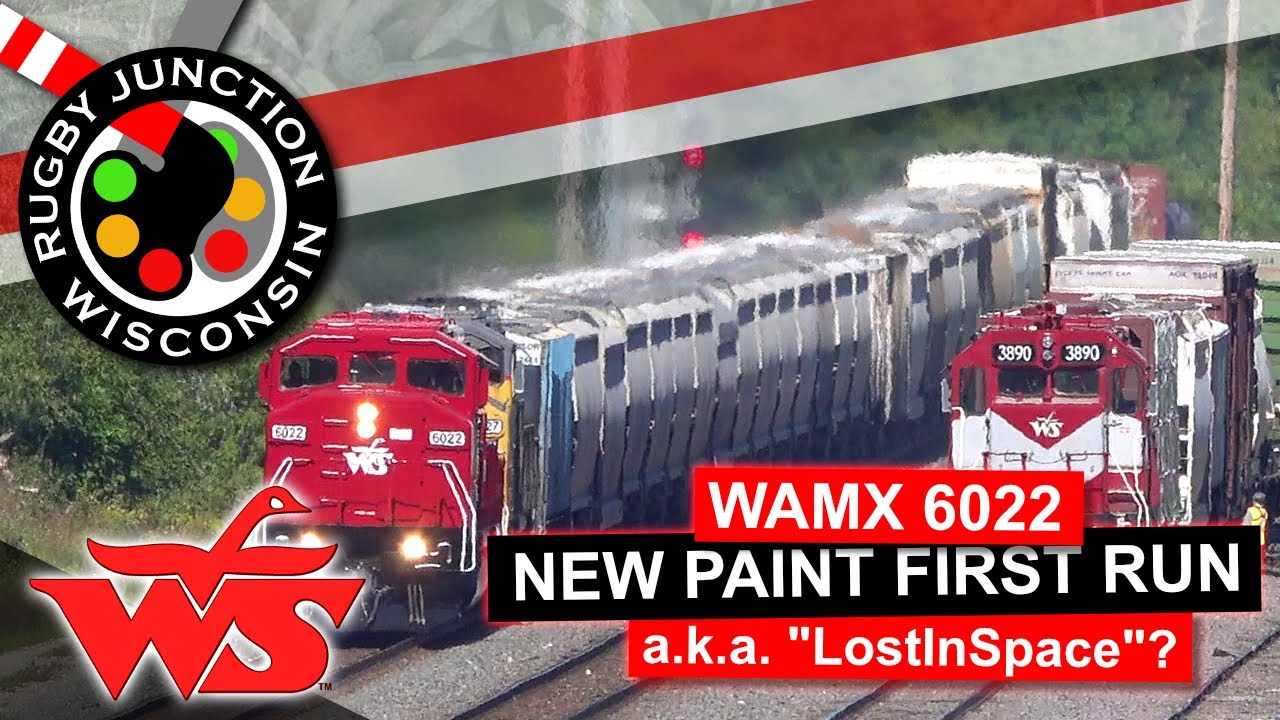 Wisconsin & Southern WAMX 6022 First Run at Ackerville WI - YouTube