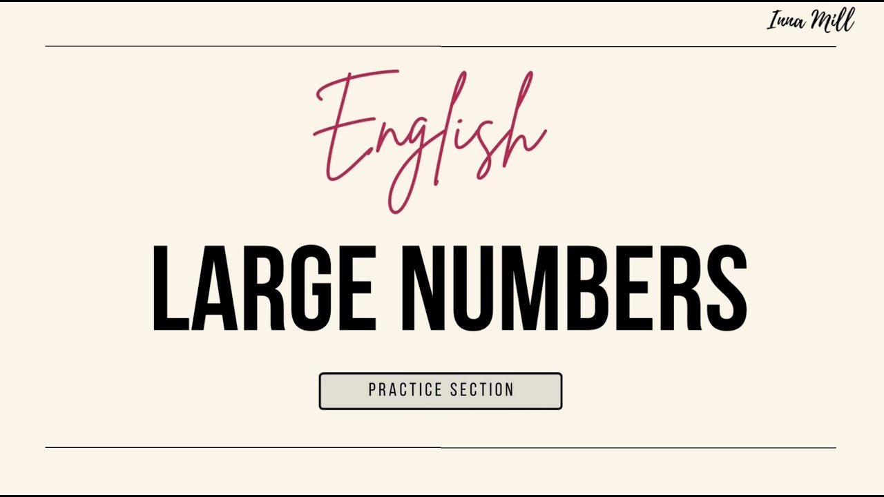 Large Numbers / Practice saying / Test - YouTube