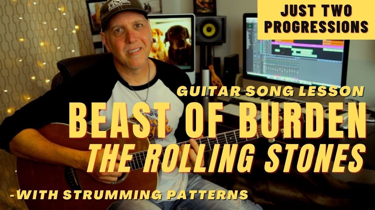 Beast Of Burden The Rolling Stones Guitar Song Lesson w/Strum Patterns ...