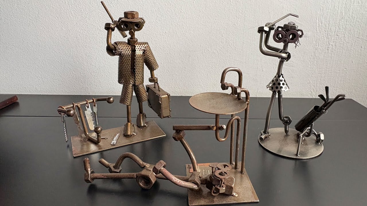 Bolt People Figurines – Mini Sculptures from Metal Parts - YouTube