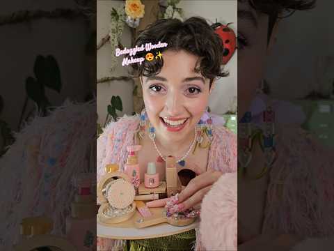 Unexpected Tingles 💖 Bedazzled Wooden Makeup #tingles  #bedazzled #asmrmakeup
