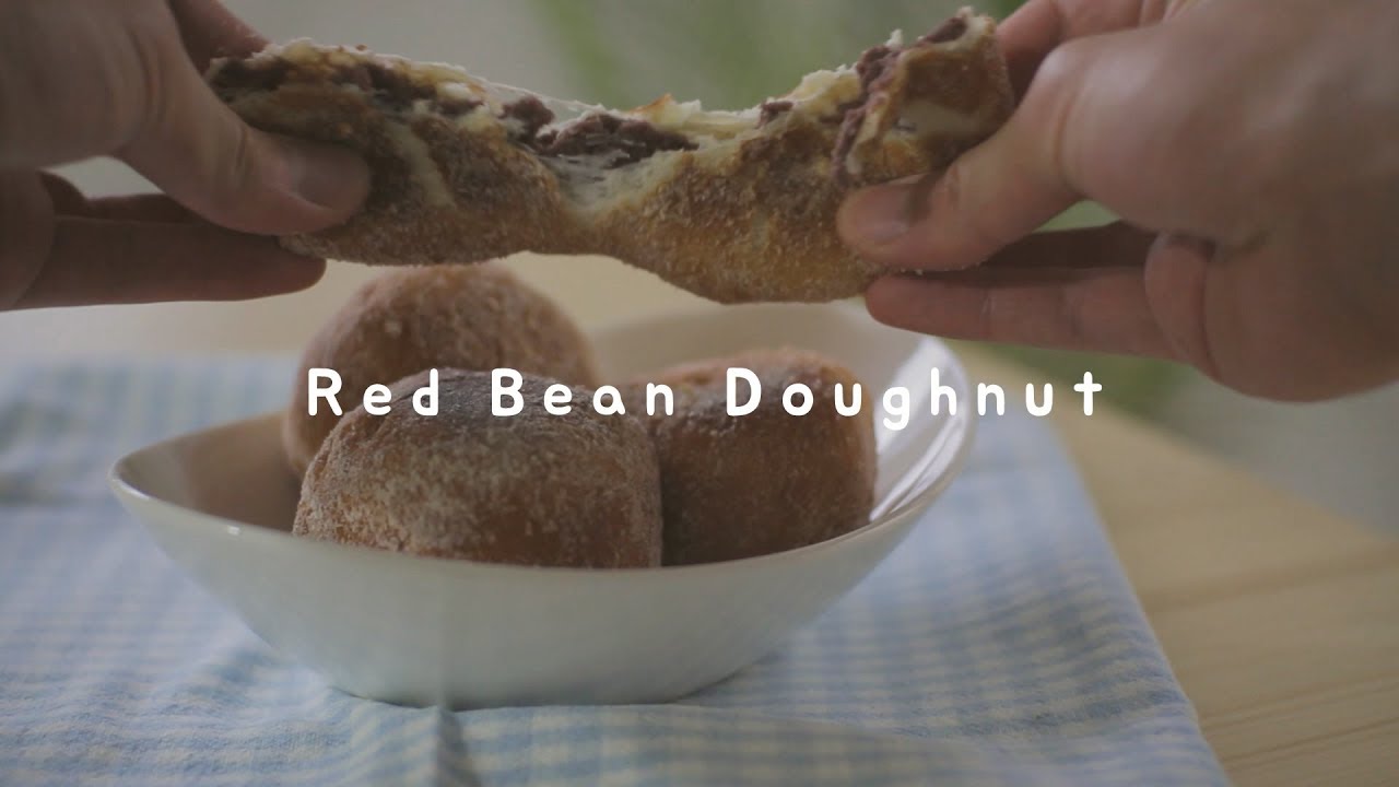 [No 오븐] Red Bean Doughnut 팥 도넛 : 코지 kOzy - YouTube