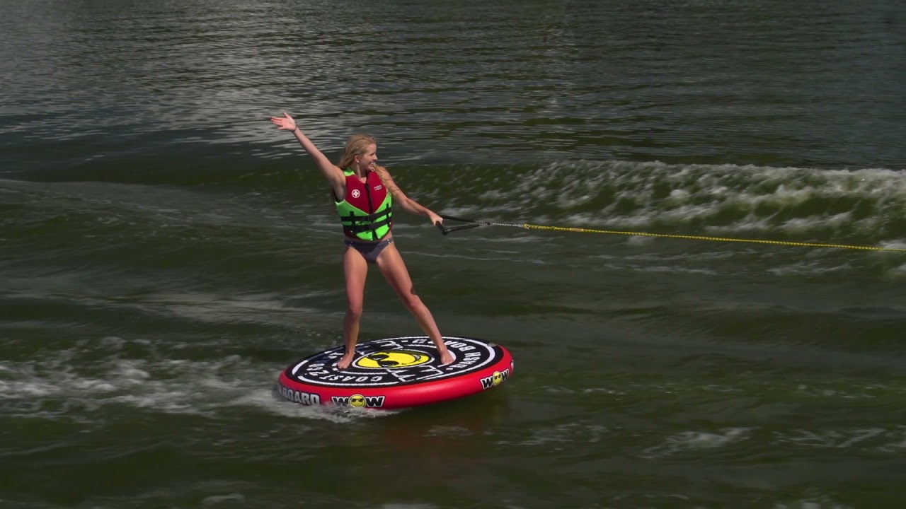 WOW Dashboard 60 inch Inflatable Wake Surfing Disk - YouTube