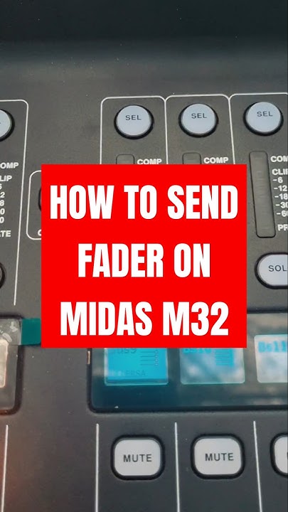 HOW TO SEND FADER ON MIDAS M32 #send #fader #midas #midasm32 #audioengineer #soundengineer - YouTube
