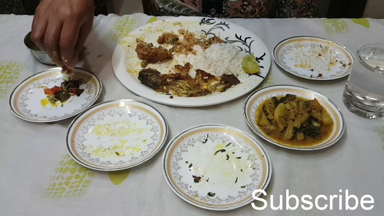 Rice Dal - Fish fry - Brinjal fry - Rai ka shag - Karela ki sabji ...