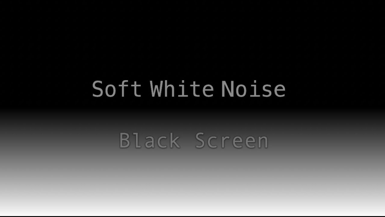 Soft White Noise Laptop Fan | Black Screen | 1 Hour - YouTube