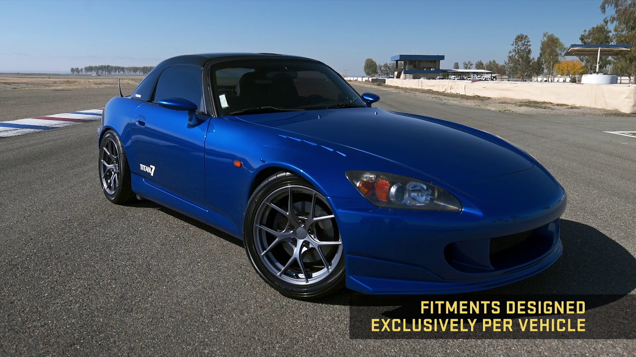 Honda S2000 Trailer 17x9.5 T-S5 Satin Titanium Laguna Blue Pearl - YouTube