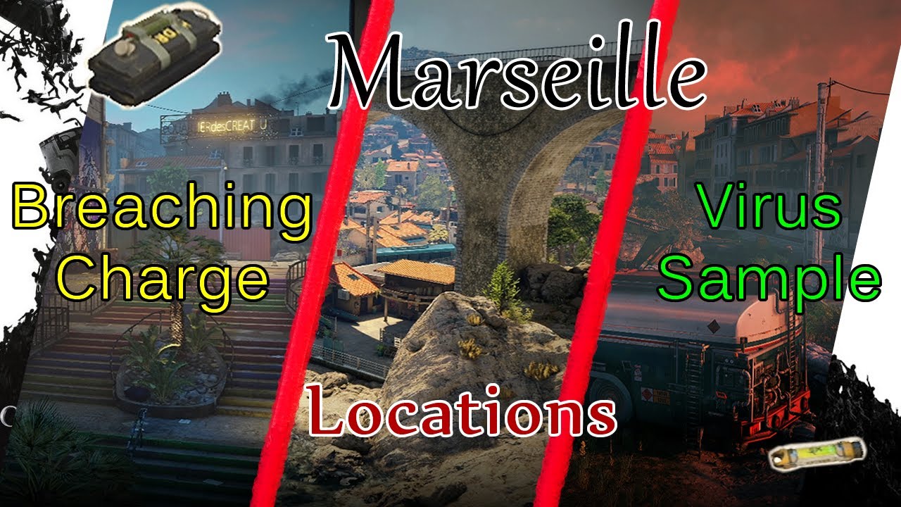 All possible breaching charge&virus sample locations(Marseille) - World ...