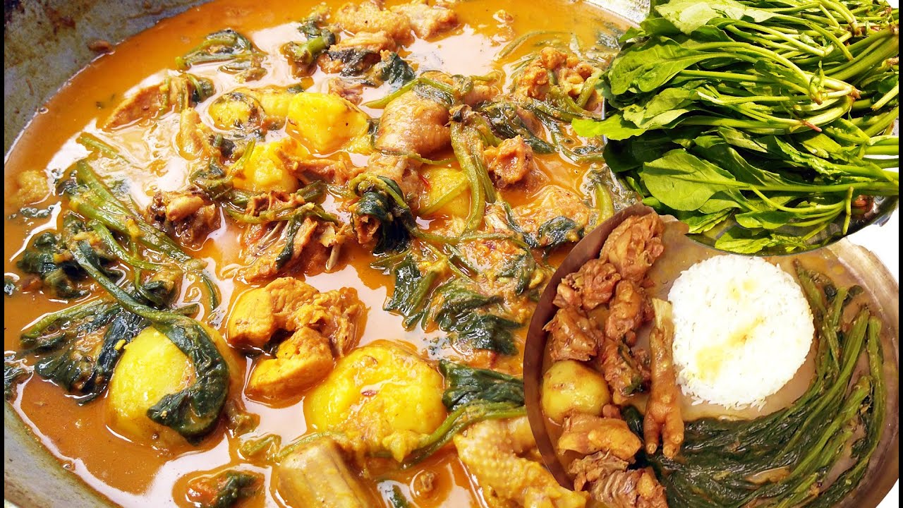 Palong Shak Diye Desi Moroger Jholপালং শাক দিয়ে দেশি মোরগের ...