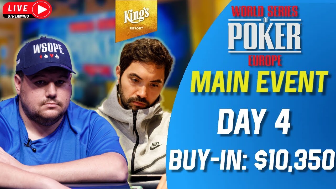 WSOP Europe 2022 MAIN EVENT - Live Streaming - Day 4! - YouTube