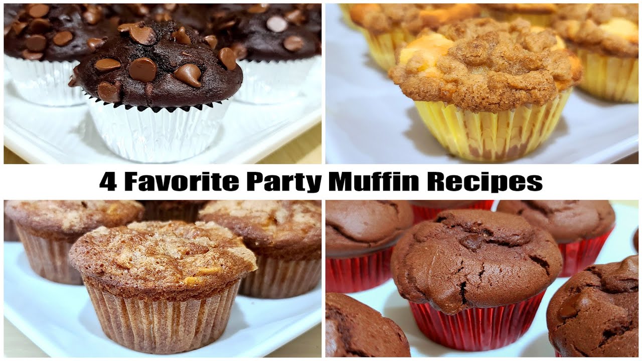 4 Easy Favorite Party MUFFIN Recipes | Cookology - YouTube