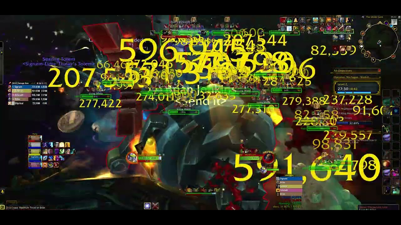 WoW M+ Prot Warrior +++2 Mechagon Worksop - YouTube