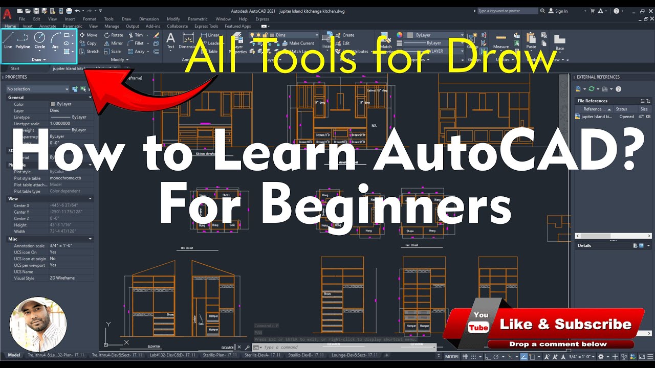 How to Learn AutoCAD || DRAW Tools || AutoCAD 2023 - YouTube