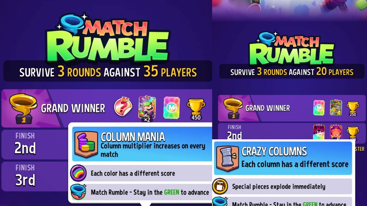 Column Mania Rainbow & Crazy Columns Blow Em Up Rumble Match | Match ...