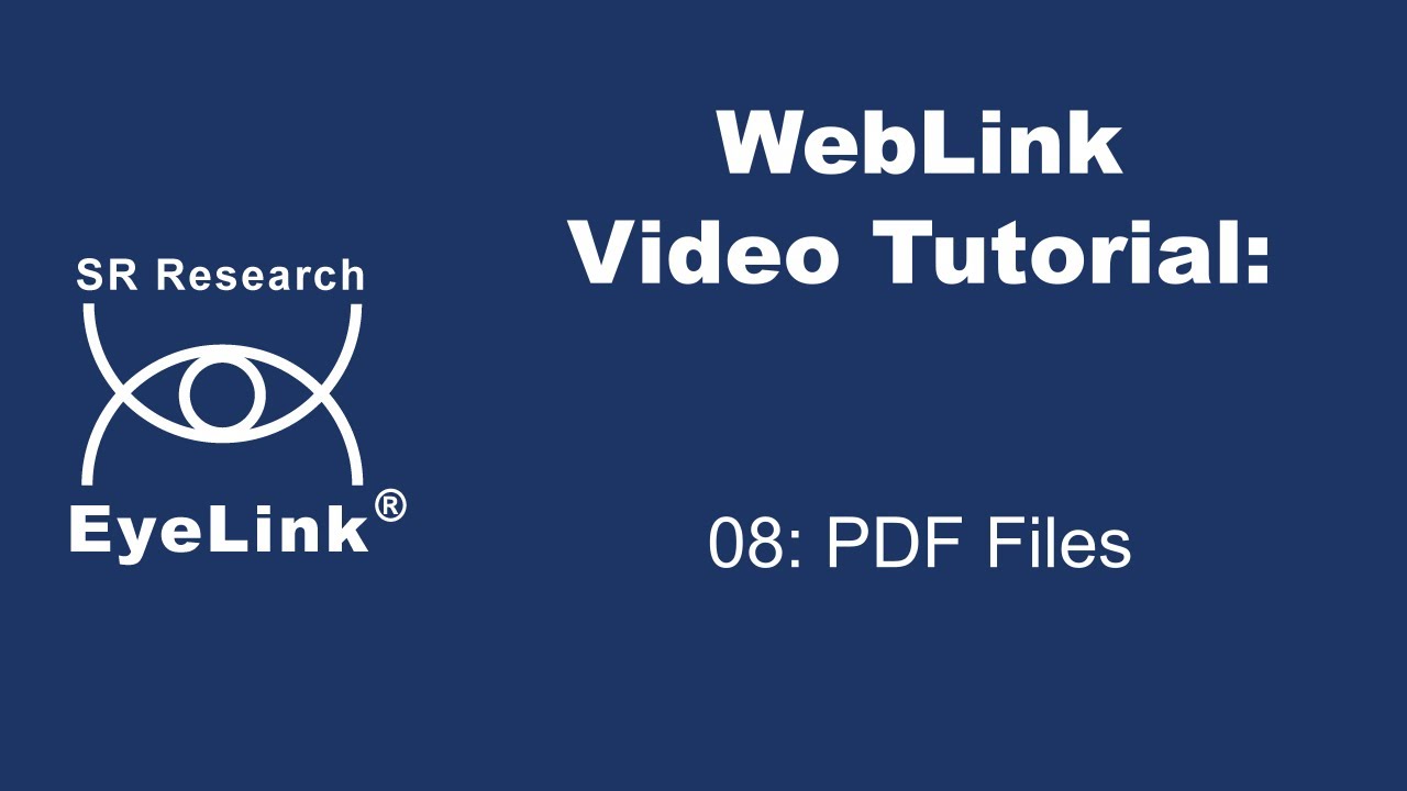 WebLink Video Tutorial: 08 - PDF Files - YouTube