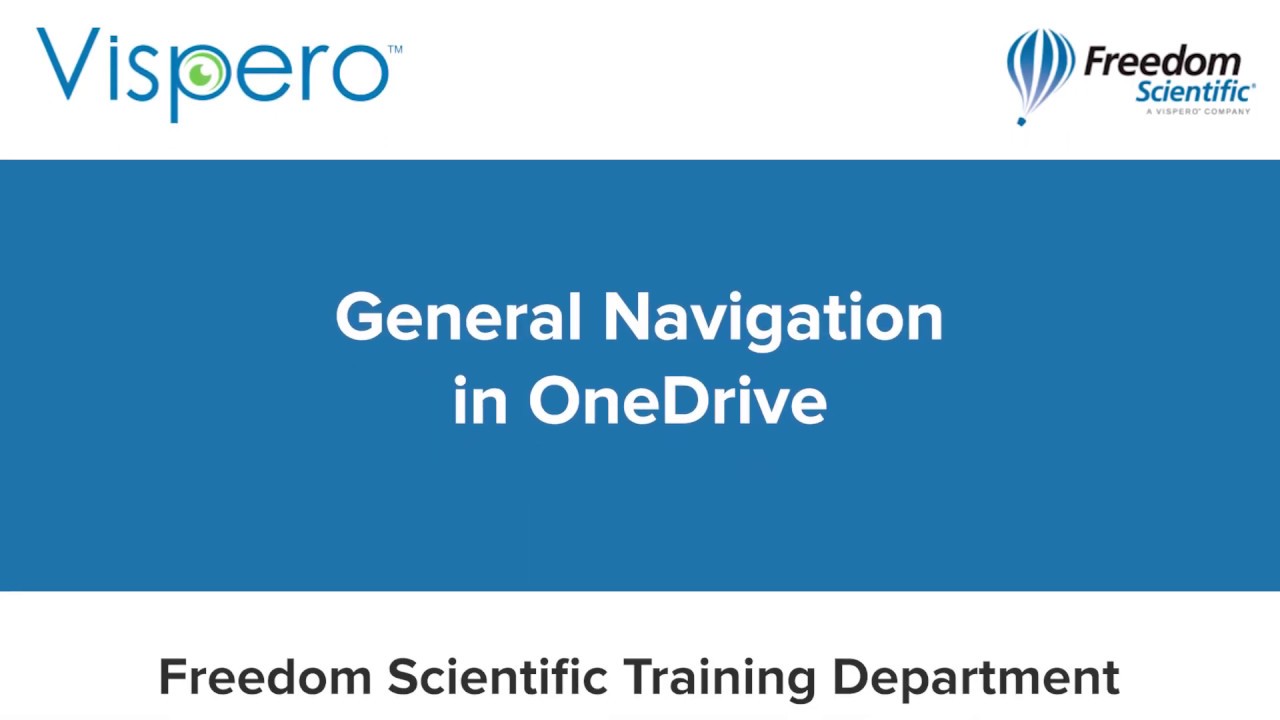 General Navigation in Microsoft OneDrive with JAWS - YouTube