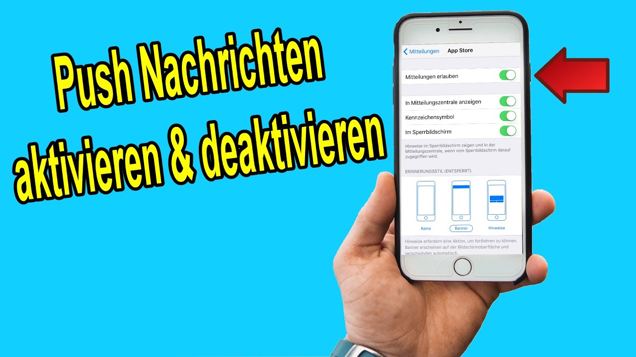 iPhone / iPad Push Nachrichten für Apps aktivieren & deaktivieren | Anleitung - YouTube