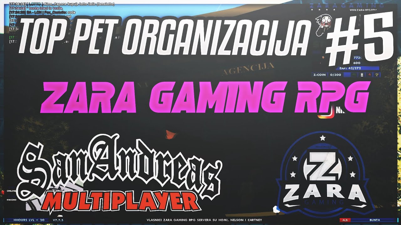 TOP #5 ORGANIZACIJA - ZARA GAMING RPG - YouTube