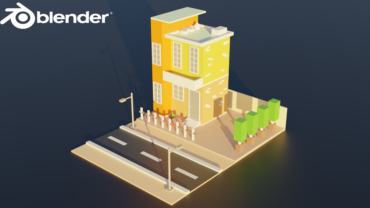 Blender My First Low Poly House Youtube