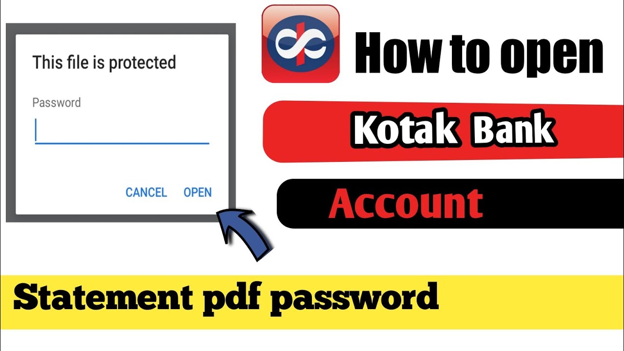How To Open Kotak Bank Statement Pdf Password YouTube How To Open Kotak Bank Statement Pdf Password YouTube