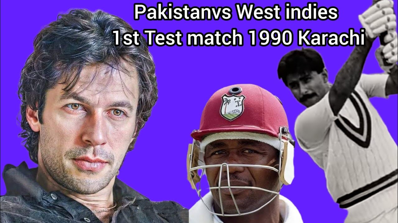 Pakistan vs West indies 1st test match 1990 Karachi - YouTube