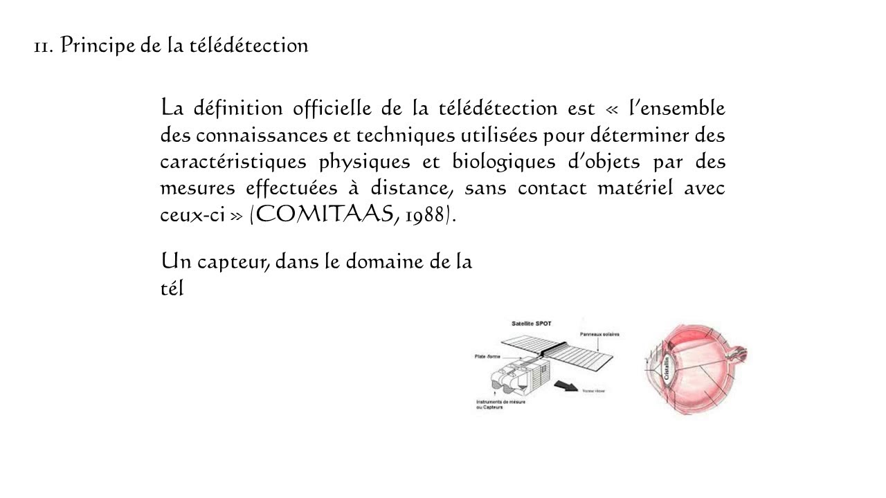 Généralités sur la télédétection - YouTube