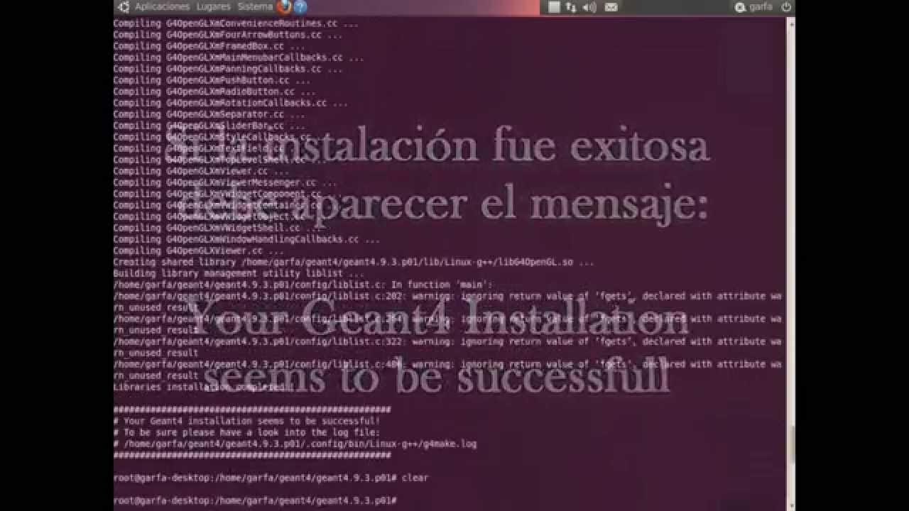 Instalacion de Geant4 (Install Geant4 Ubuntu) - YouTube
