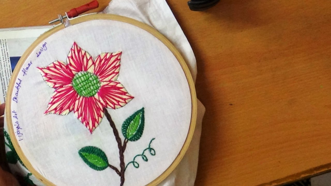 Embroidery Designs - Needle Art - Beautiful Flower Designs - YouTube