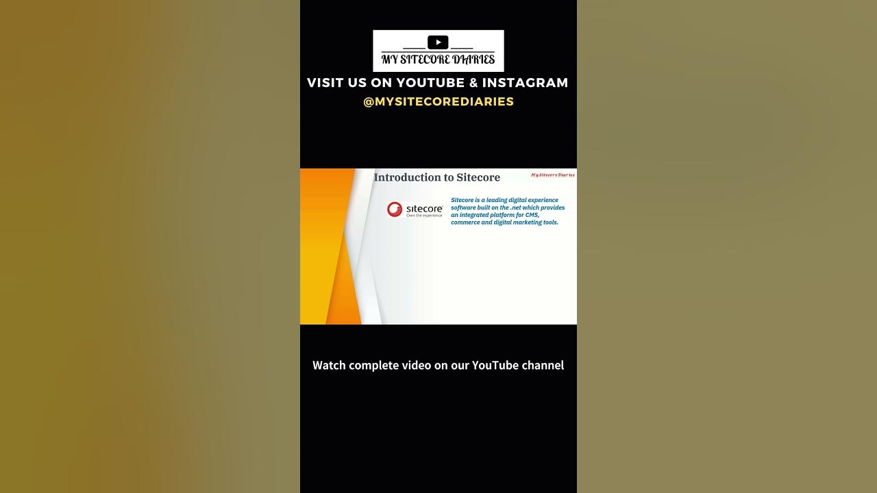 ☝️ Introduction to Sitecore CMS | Sitecore tutorial for beginners #learning #shorts #shortsfeed ...