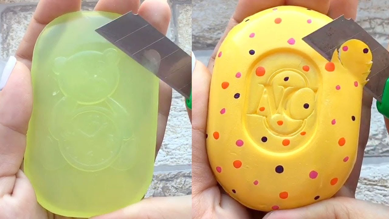 Soap Cutting ASMR! Satisfying ASMR Soap Videos! Relaxing Sounds For ...
