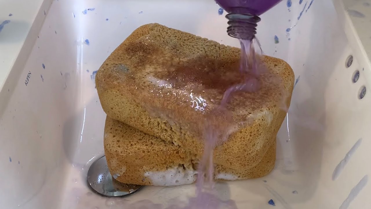 💎CRYSTAL BUCKET pt.2💎 Rinsing is THE BEST PART! Do You Agree? - sponge ASMR - YouTube